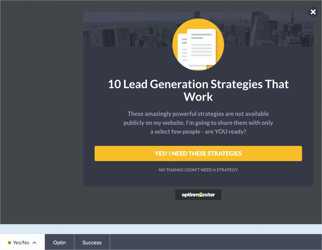 6 Ideas To Use Yes/No Popups To Skyrocket Conversions