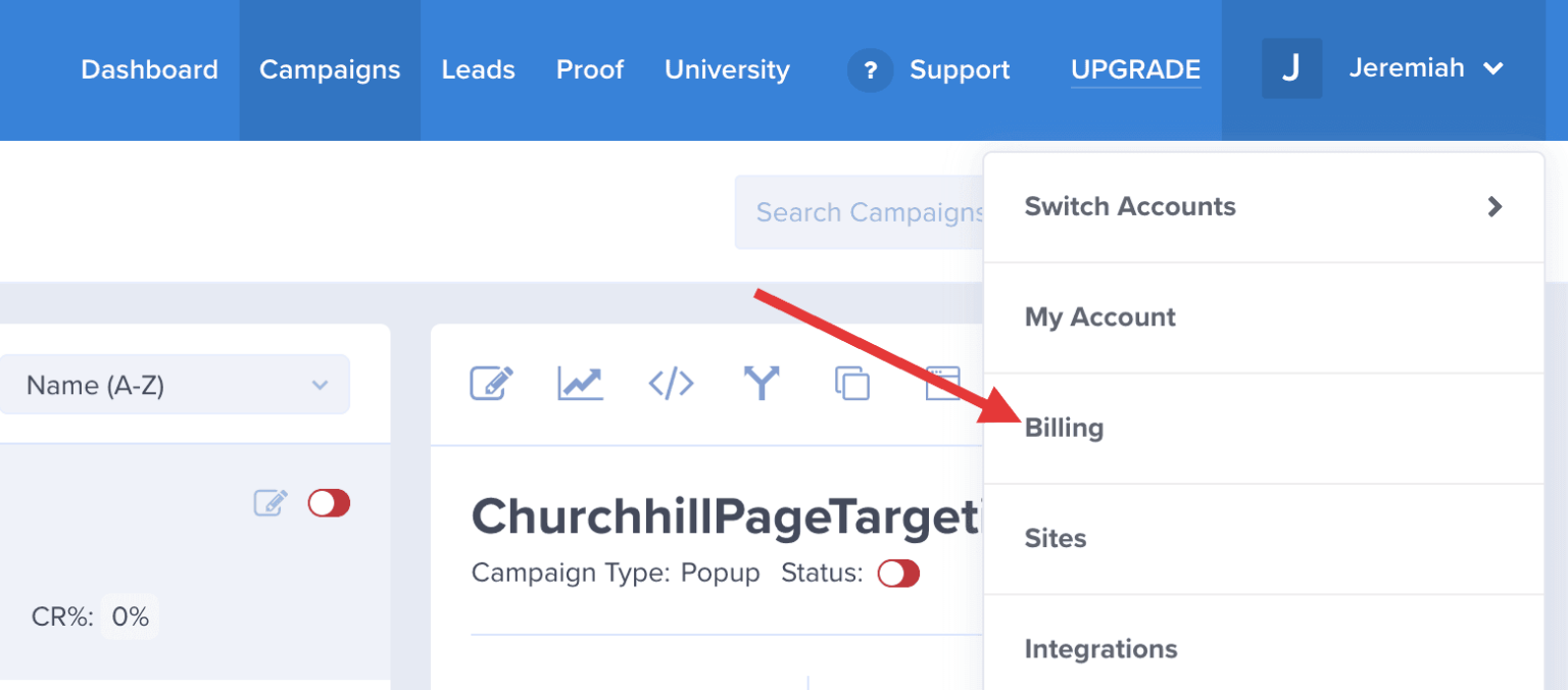 How to Change your Credit Card Billing Information - OptinMonster