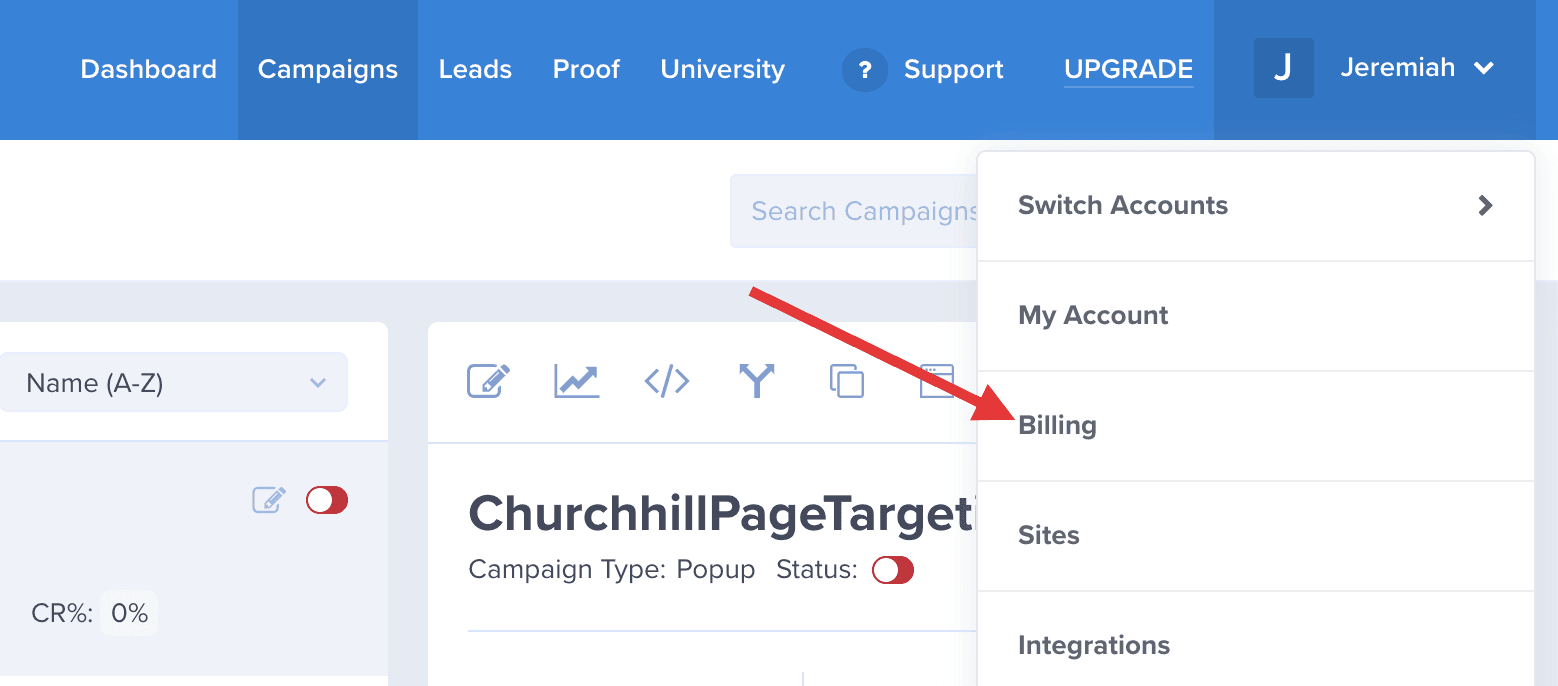 How to Change your Credit Card Billing Information - OptinMonster