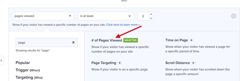 How to Target Visitors Based on Page Views