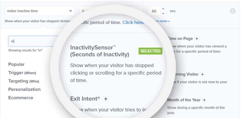 OptinMonster InactivitySensor™ - Re-engage Inactive Users