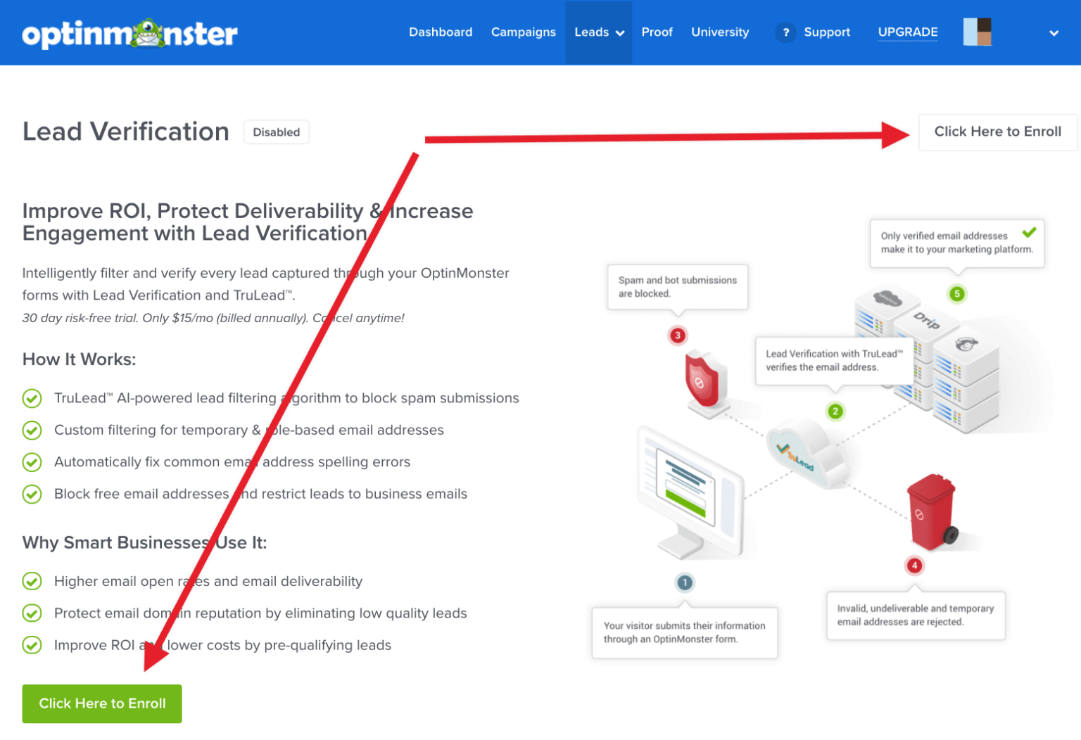 How to Use Lead Verification in OptinMonster - OptinMonster