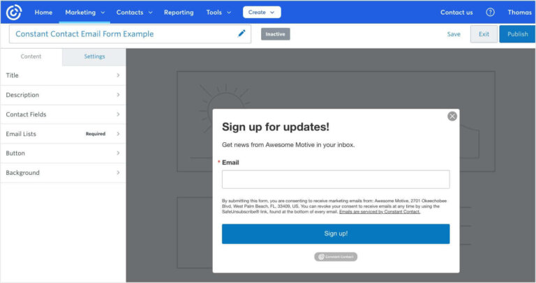 Grow Your List Fast With Constant Contact Email Forms