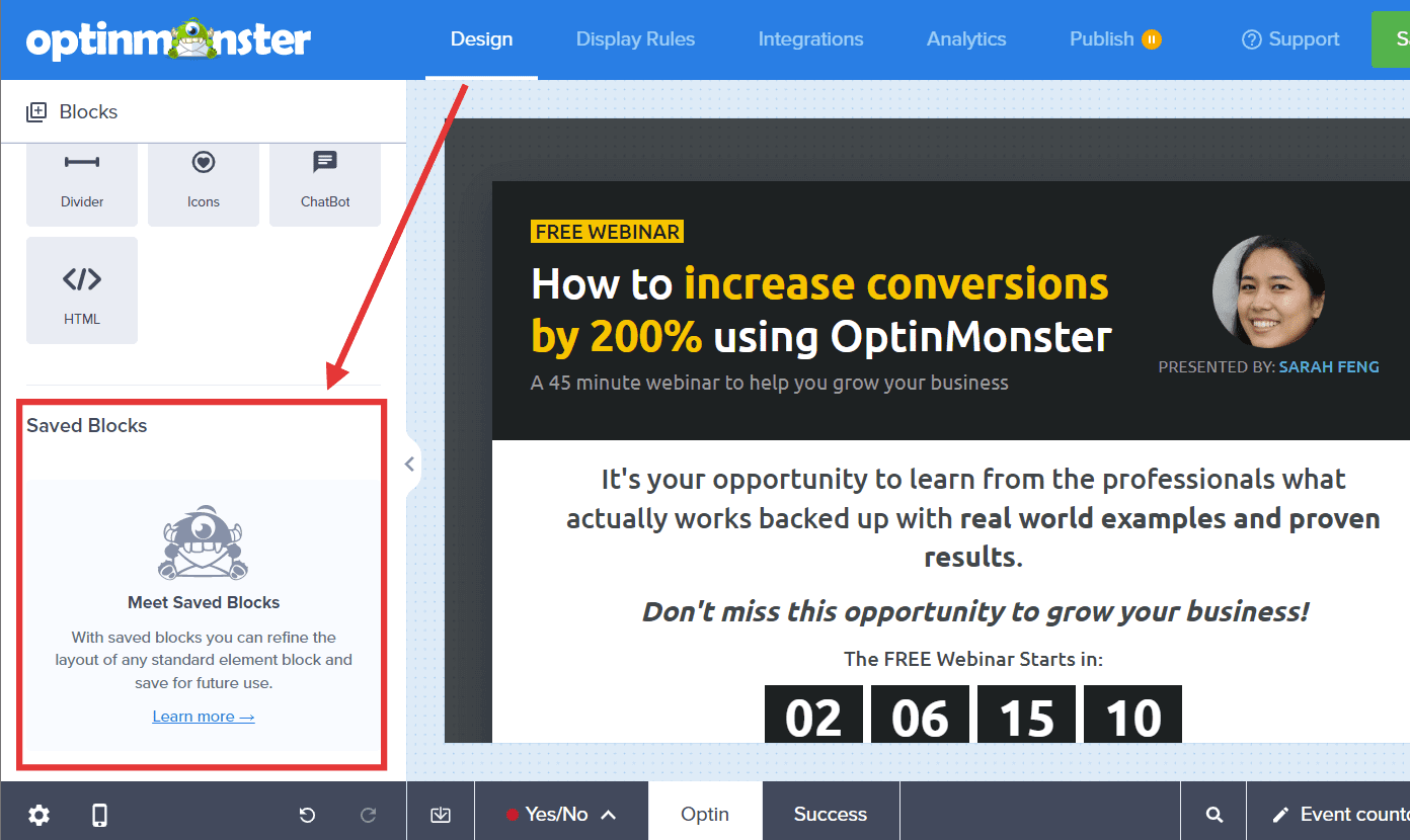 How to Create and Use Saved Blocks in OptinMonster - OptinMonster