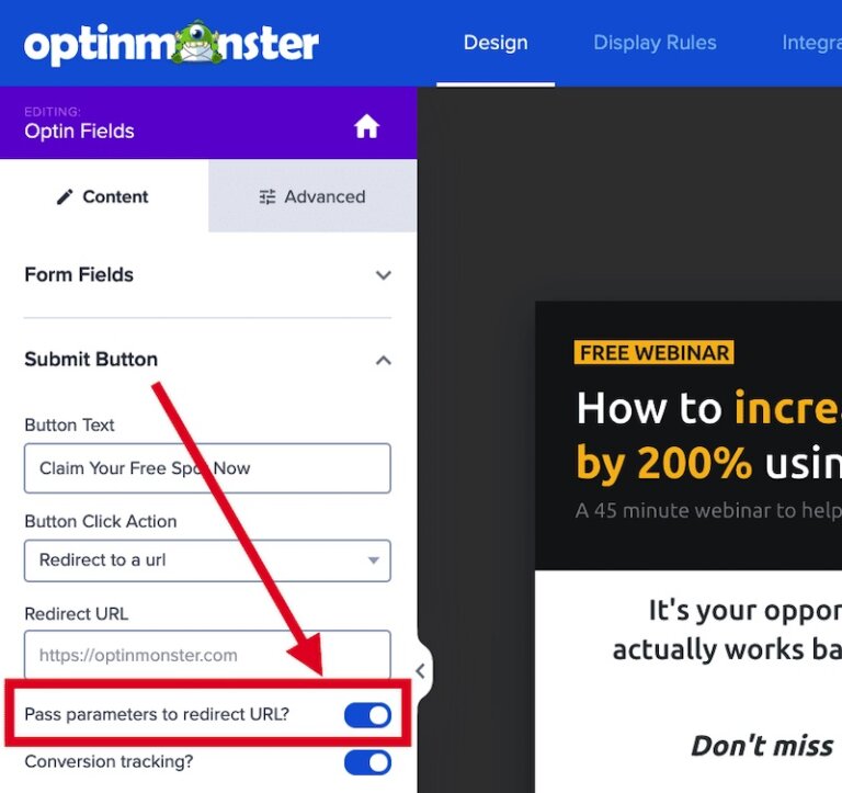 Passing Lead Data to Redirect URLs in OptinMonster