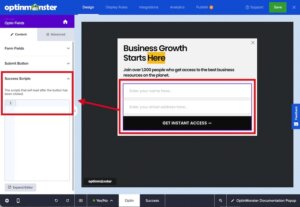How to Use Success Triggered Scripts - OptinMonster
