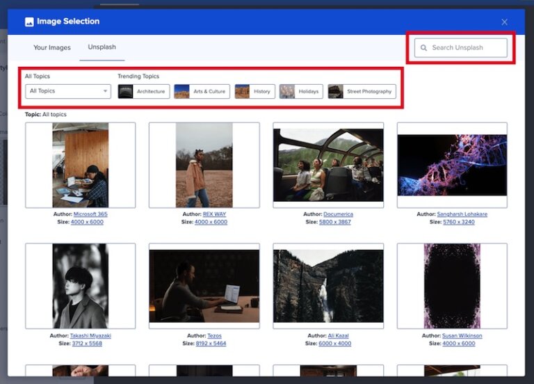 How to Add an Unsplash Stock Image to Your Campaign - OptinMonster