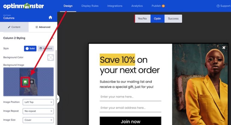 How to Add an Unsplash Stock Image to Your Campaign - OptinMonster