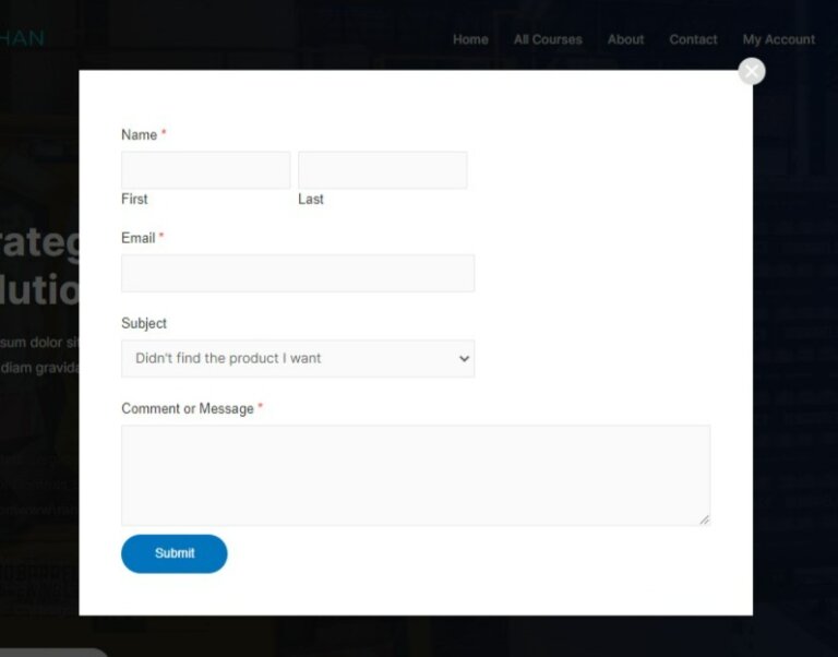 How to Create a Contact Form Popup in WordPress (With WPForms)