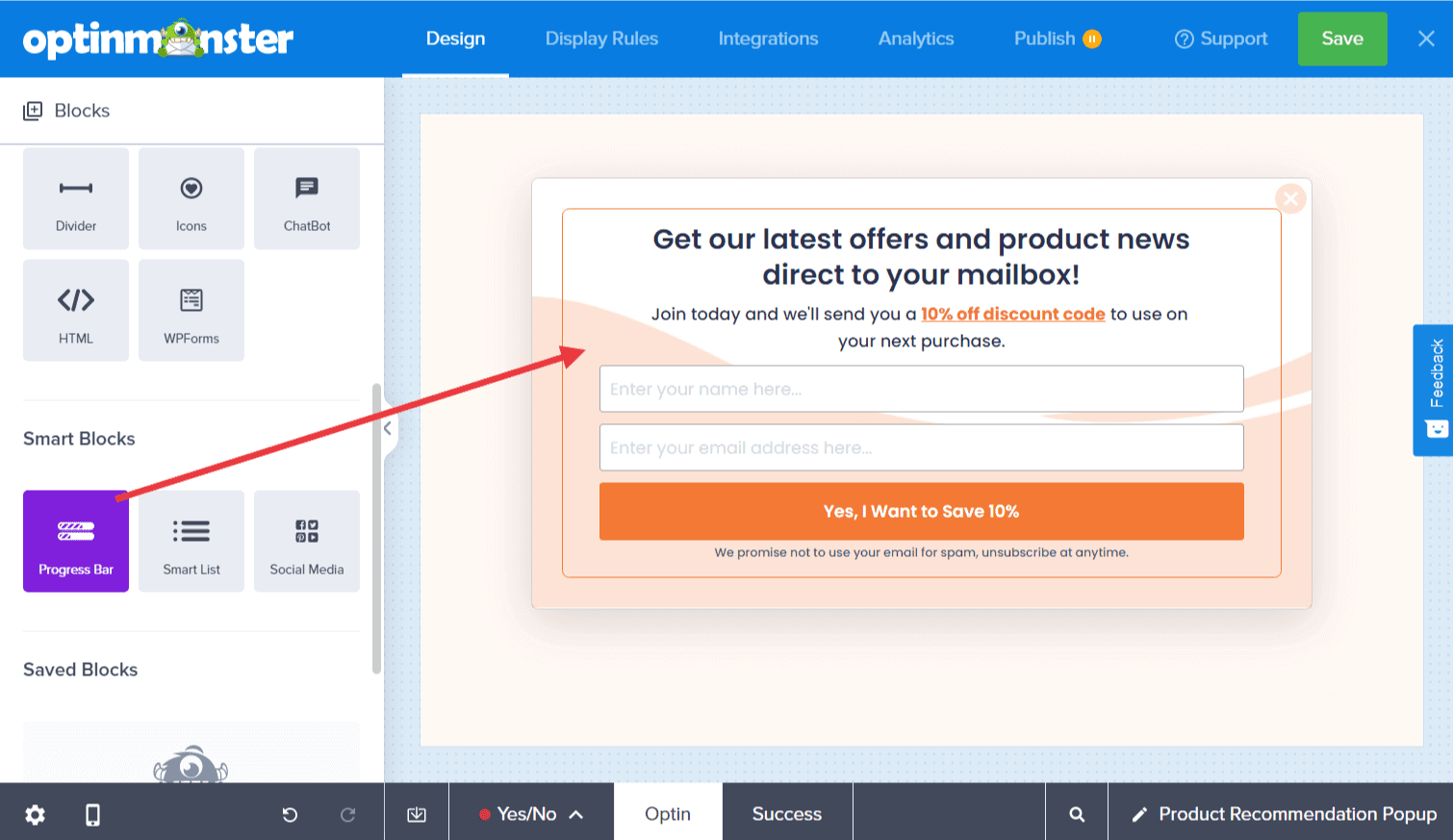 How to Add a Progress Bar to Your Campaign - OptinMonster