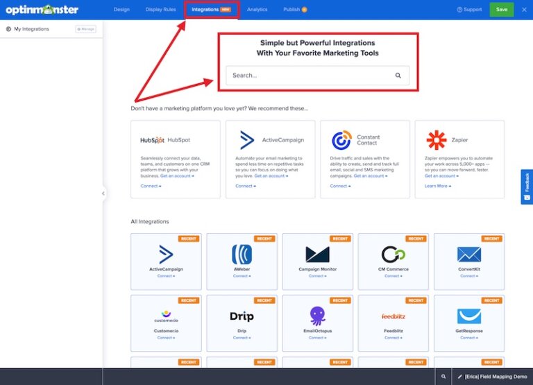How to Connect to an Email Service Provider - OptinMonster